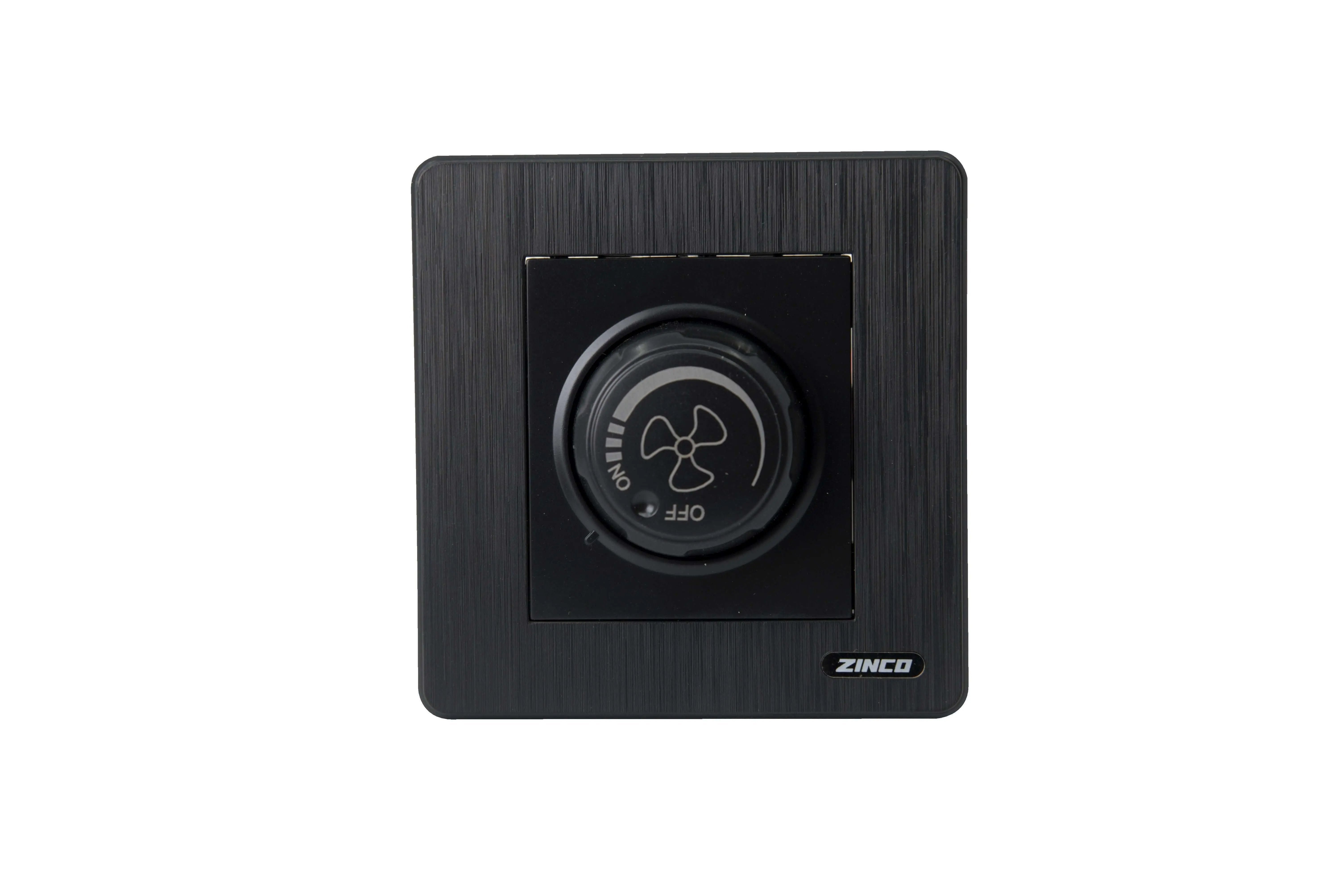 Black Zinko fan dimmer switch