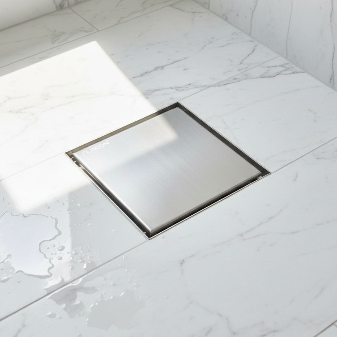 صفاية شاور بلاط استيل كروم مطفي Flagon/Zinco XBA159C-15 - 15×15 سم ...