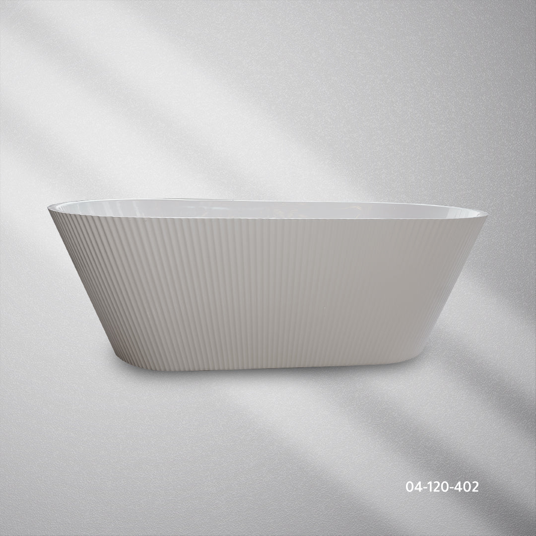 بانيو ديكور دائري أبيض FLAGON D-9003T 150×70 سم - تصميم فاخر