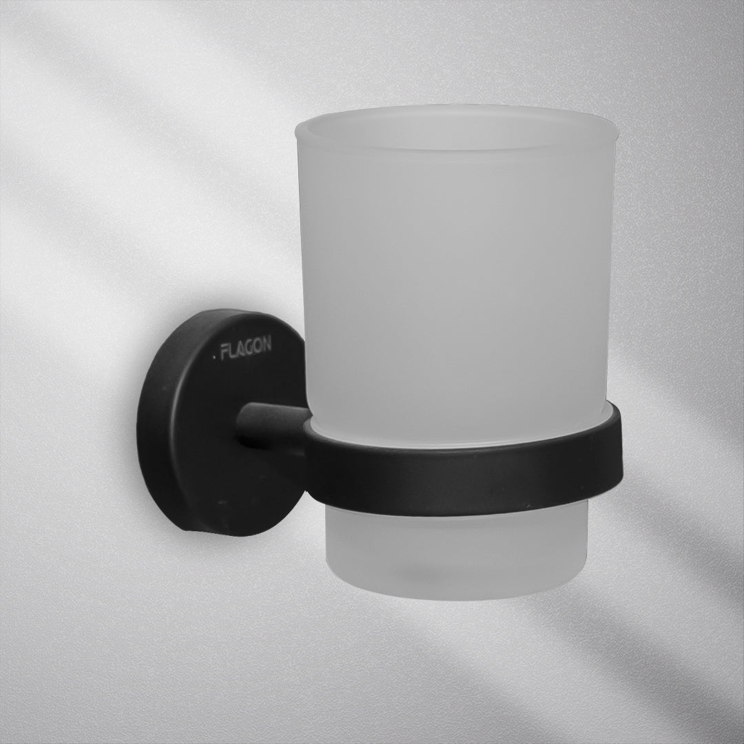 حامل فرش أسنان جداري أسود FLAGON 100402 - عصري وعملي | 37 ريال