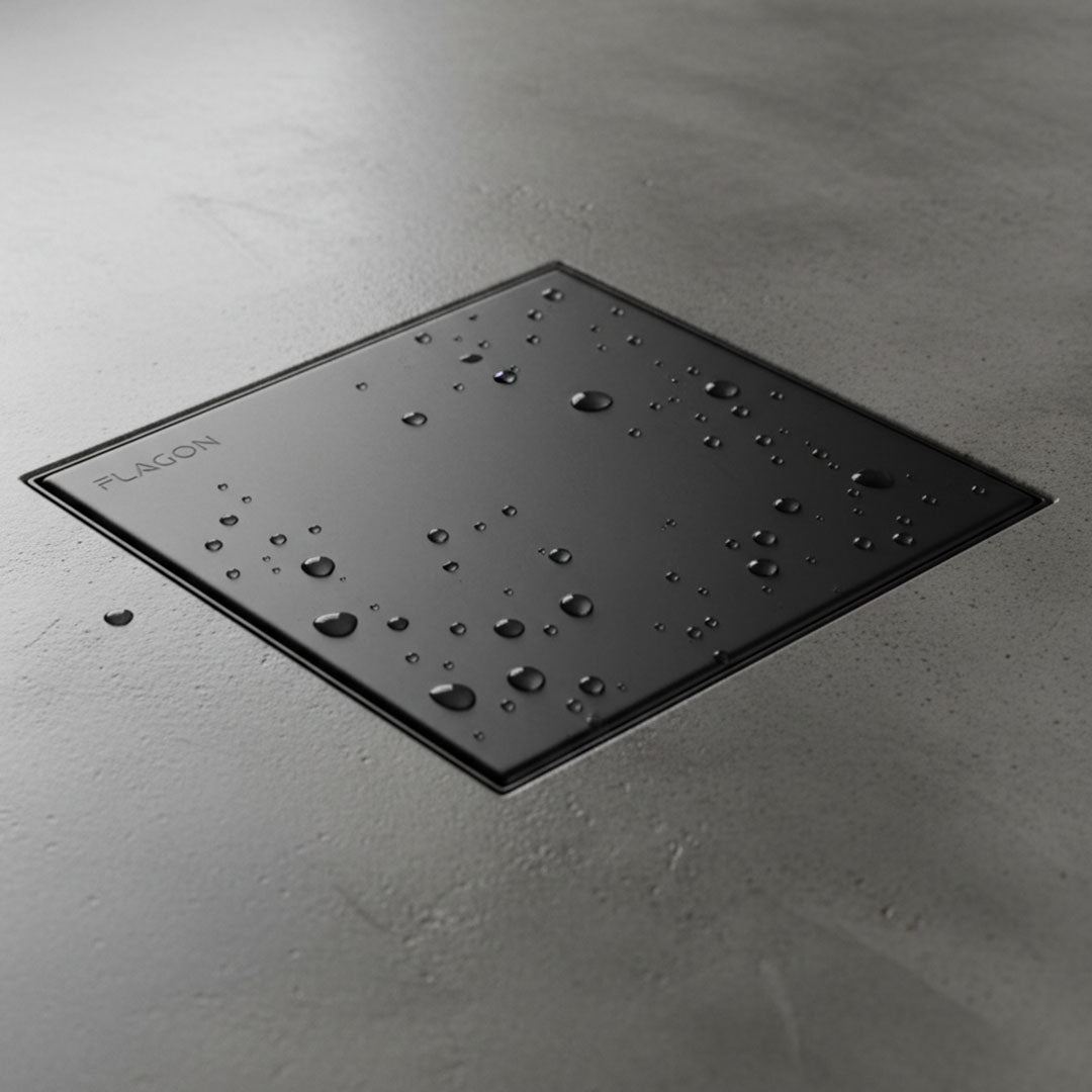 صفاية شاور بلاط استيل أسود مطفي Flagon XB-A159C - 15×15 سم | متجر زينكو ...
