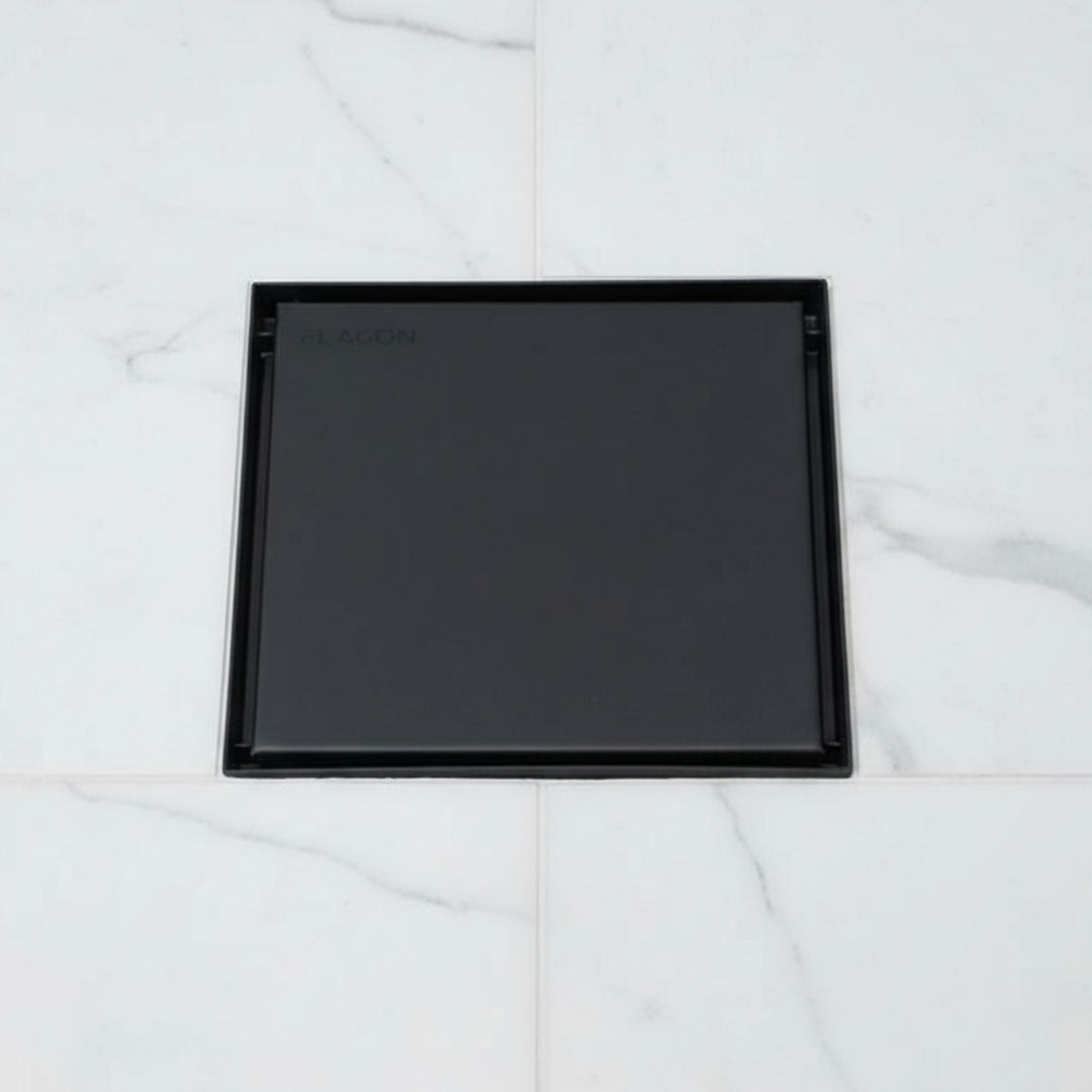 صفاية شاور بلاط استيل أسود مطفي Flagon XB-A159C - 15×15 سم | متجر زينكو ...