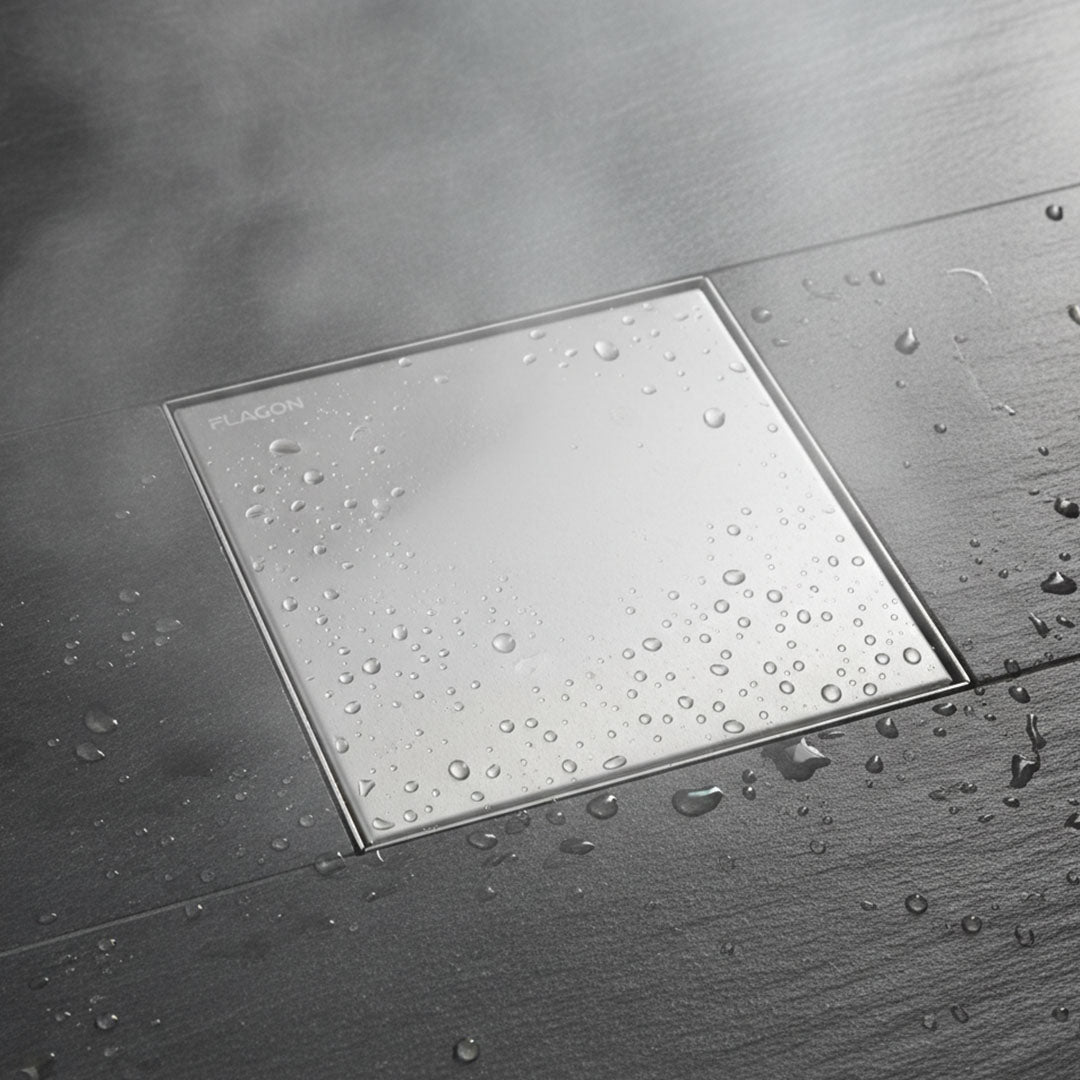 صفاية شاور استيل كروم مطفي Flagon 20×20 سم - جودة عالية | Zinco