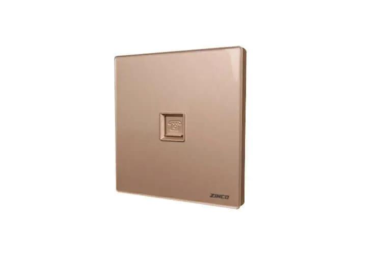 Gold glass Zinco phone socket